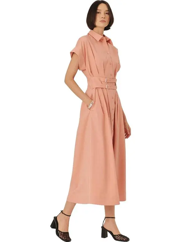 EXQUISE Samantha Midi Dress - Pink