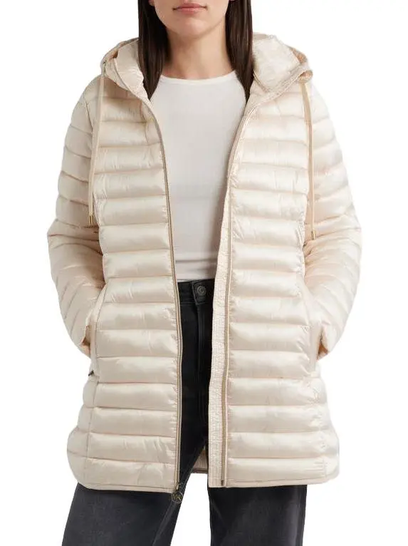 Michael Kors Packable Quilted Hooded Jacket - Dune