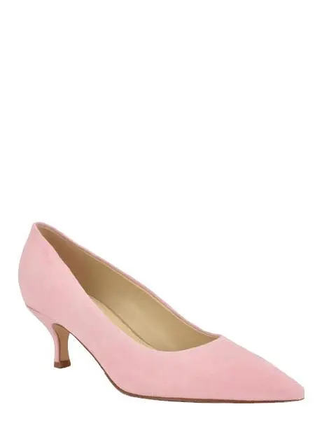 Nine West Siskp Pointed Toe Kitten Heel Pump - Light Pink