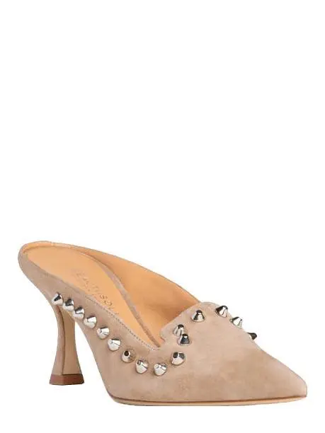 BEAUTIISOLES BY ROBYN SHREIBER Georgia Pointed Toe Mule With Stud Embellishments - Camel