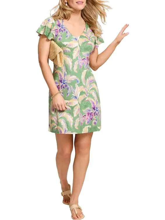 Tommy Bahama Darcy Norte Floral Stretch Ponte Dress - Natural Mint