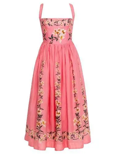 Agua Bendita Mielero Promesa Midi Dress - Multicolor