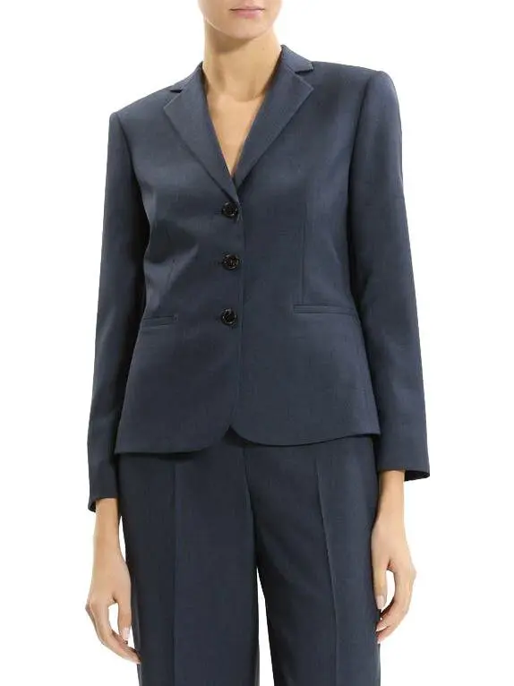 Theory Shrunken Three-button Tailored Jacket - Nocturne Navy