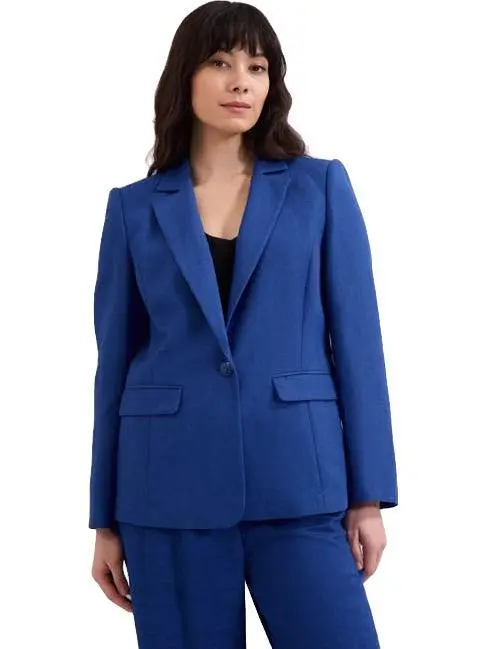 PHASE EIGHT Floette Linen Blazer - Cobalt