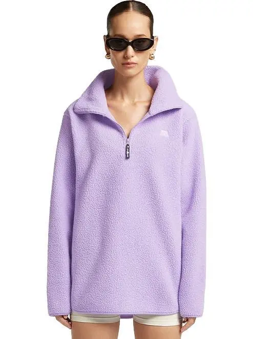 4TH ARQ Lennox Half-zip Fleece Sweatshirt - Violet