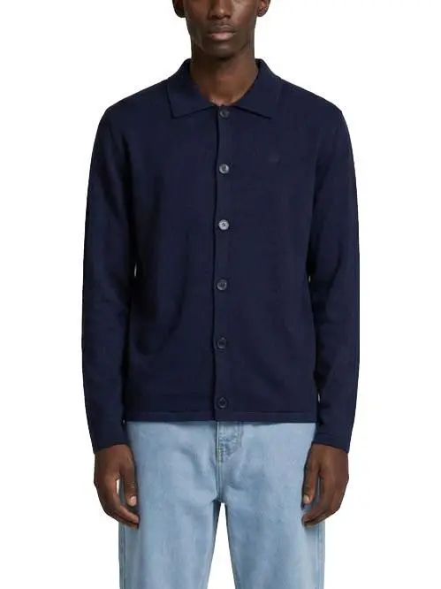 WALKER & HUNT Milano Knit Button-front Cardigan - Navy