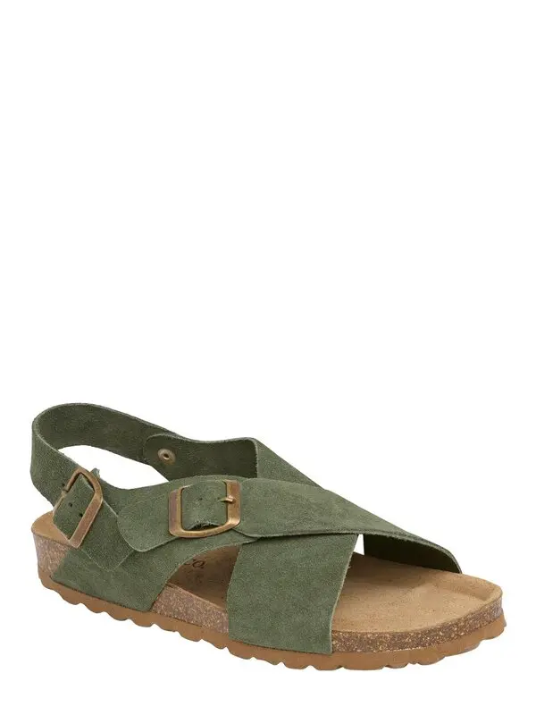 CELTIC & CO. Crossover Buckle Sandal - Olive