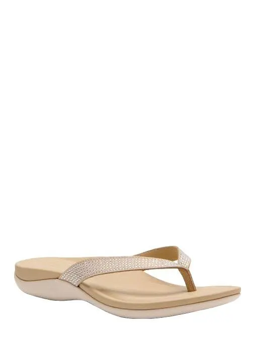ABEO Oasis Flip Flop With Orthotic Footbed - Sand Sparkle - Regular
