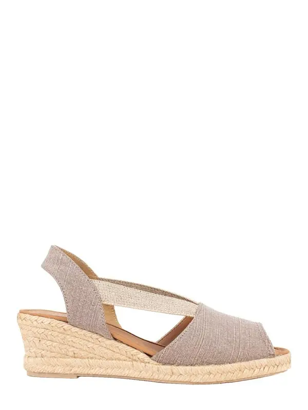 MENINA STEP Espadrille Wedge Sandals - Taupe