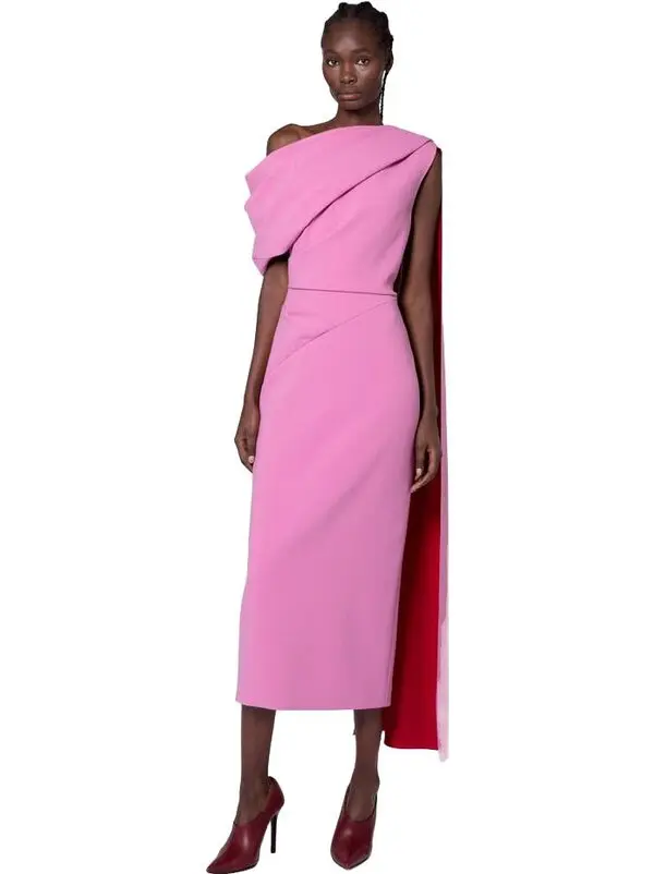 ROKSANDA Maite One-shoulder Midi Dress - Orchid/amaranthus