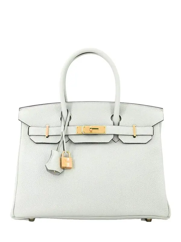 Hermès Birkin Handbag Grey Togo With Gold Hardware 30 - Gris Neve