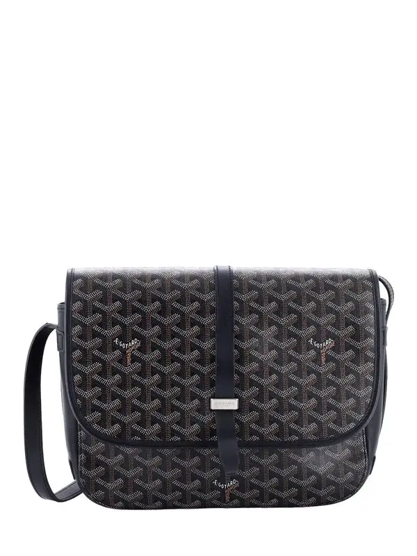 Goyard Belvedere Ii Messenger Bag Coated Canvas Mm - Black