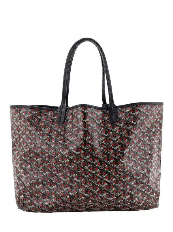Goyard Saint Louis Tote Claire Voie Coated Canvas Pm - Red