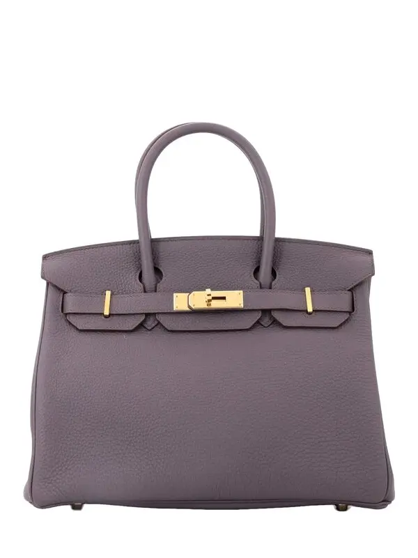 Hermès Birkin Handbag Grey Togo With Gold Hardware 30 - Etain