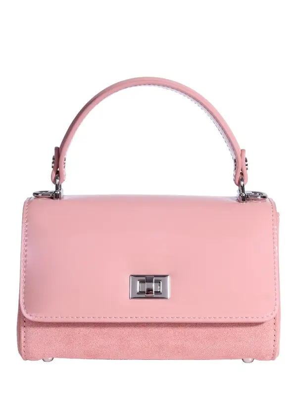 JURGI Rytas Suede And Patent Leather Bag - Dusty Rose