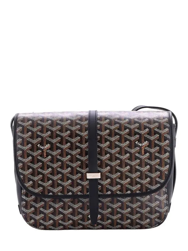 Goyard Belvedere Ii Messenger Bag Coated Canvas Mm - Black