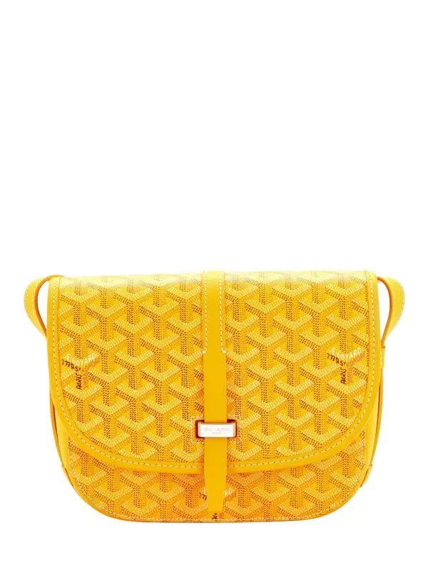 Goyard Belvedere Ii Messenger Bag Coated Canvas Pm - Yellow