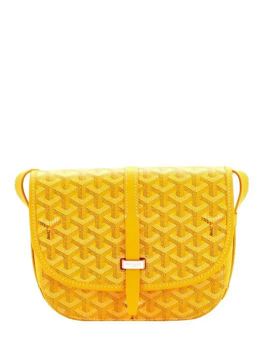 Goyard Belvedere Ii Messenger Bag Coated Canvas Pm - Yellow