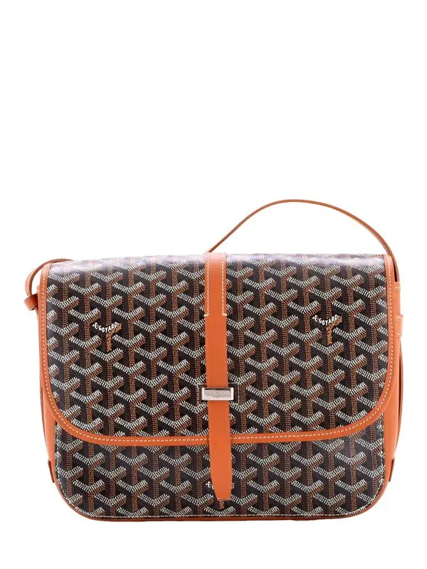 Goyard Belvedere Ii Messenger Bag Coated Canvas Mm - Brown