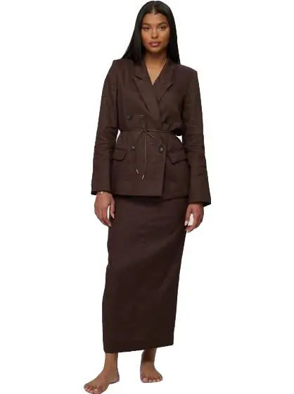 BY TESS COLLECTION Brooke Skirt - Chocolate Brown