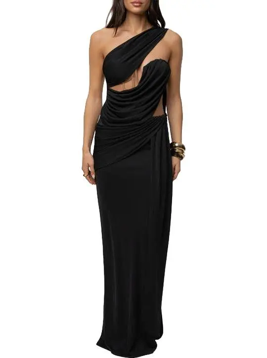 JLUXLABEL Empress Of Hearts Maxi Gown - Black