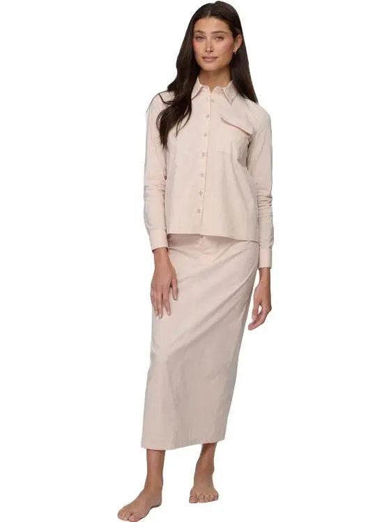 BY TESS COLLECTION Ellie Pinstriped Skirt - Sand