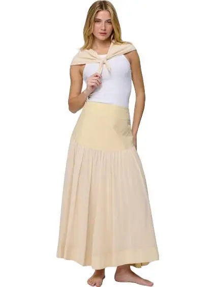 BY TESS COLLECTION Gemma Skirt Timeless Flowy Silhouette - Buttercream