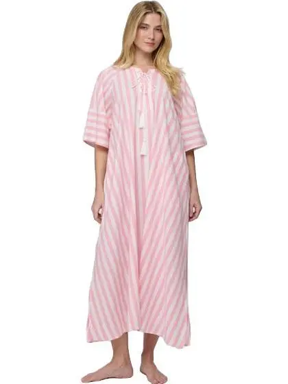 BY TESS COLLECTION Bridget Dress Pink Stripe Maxi - Pink/white