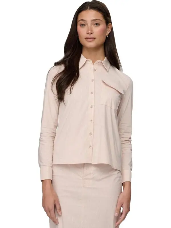 BY TESS COLLECTION Ellie Pinstripe Blouse - Sand
