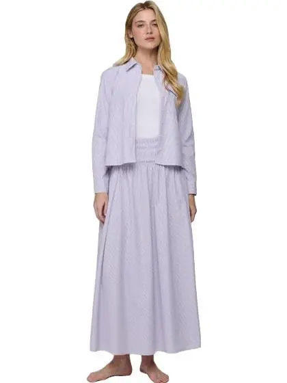 BY TESS COLLECTION Nessa Pinstriped Maxi Skirt - Lavender Pinstripe