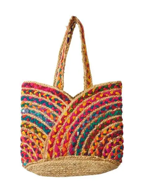 MATR BOOMIE Hand Woven Chindi Carryall Bag - Multicolor