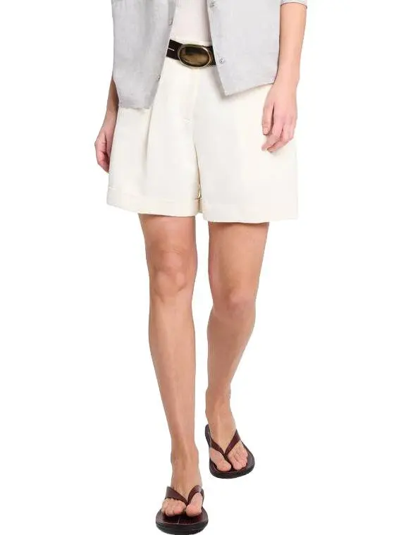 TWP Cisco Pleated Wide-leg Shorts - Bone