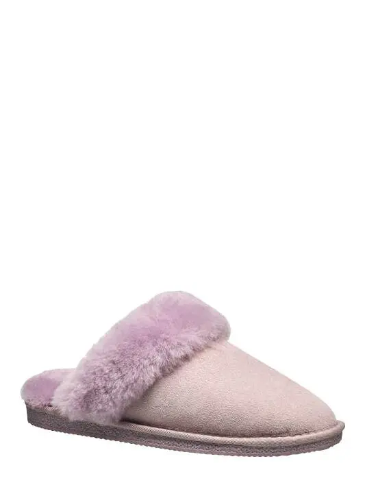 French Connection Sheepskin Scuff Slippers - Lilac
