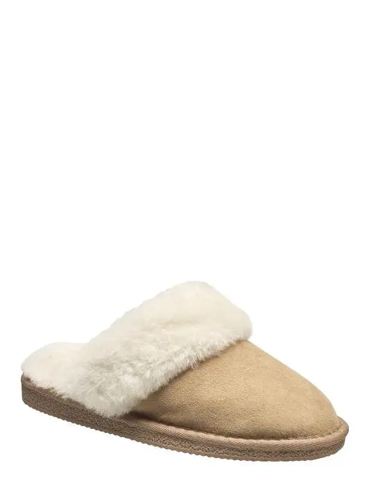 French Connection Sheepskin Scuff Slippers - Slate