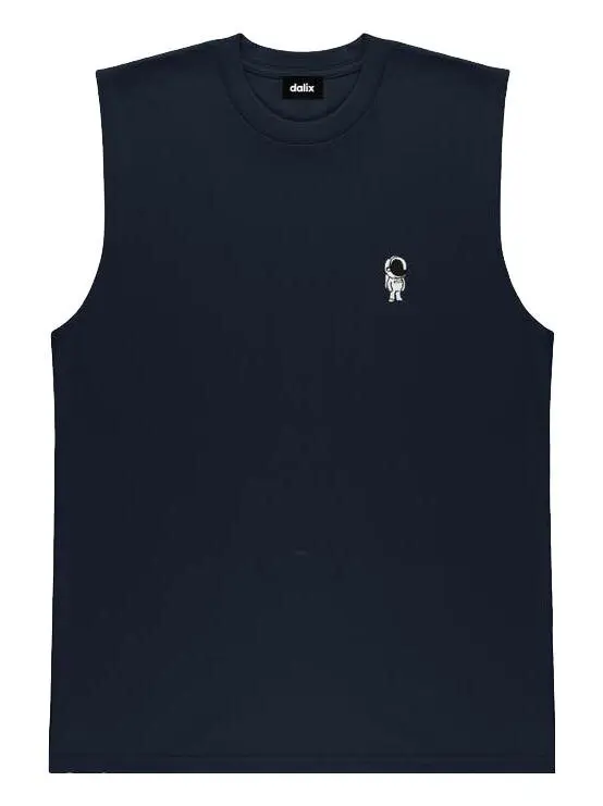 DALIX Astronaut Midweight Jersey Tank - Navy Blue