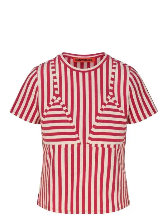 SIMONMILLER Kini Striped T-shirt - Venetian Red Stripe