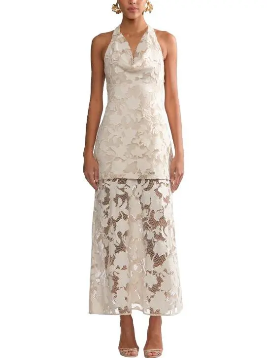AMUR Calypso Cowl Neck Maxi Dress - Storm Cloud