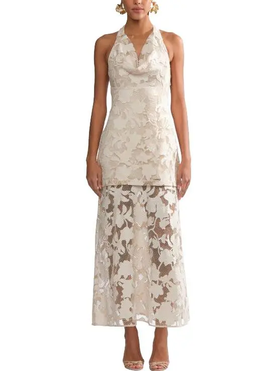 AMUR Calypso Cowl Neck Maxi Dress - Storm Cloud
