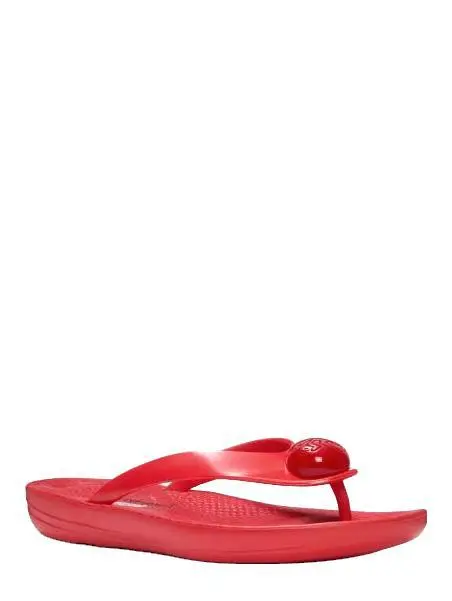 Fitflop X Keith Haring Iqushion Button Flip-flops - Signal Red