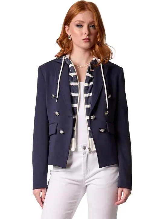 BLUE REVIVAL Kasey Hooded Blazer - Navy