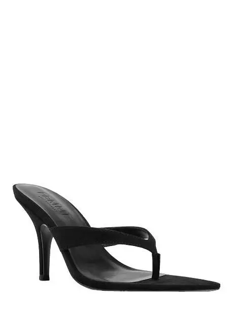 Femme La Tokyo Pointed Toe Stiletto Sandal - Black