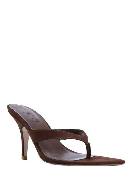 Femme La Tokyo Pointed Toe Stiletto Sandal - Brown