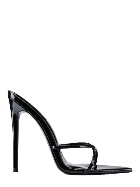 FEMME Donatella Mule Stiletto Heel - Black