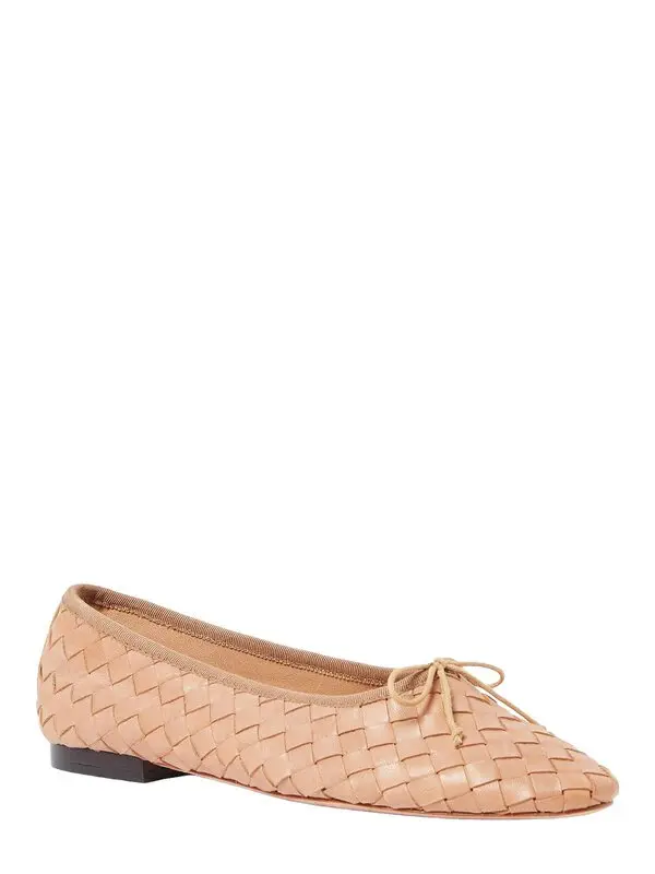 LOEFFLER RANDALL Landry Woven Ballet Flat - Honey