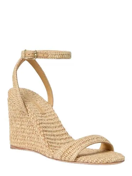 LOEFFLER RANDALL Gavi Ankle Strap Wedge Sandal - Natural