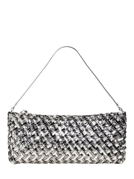 NAGHEDI Gala Metallic Clutch - Pewter
