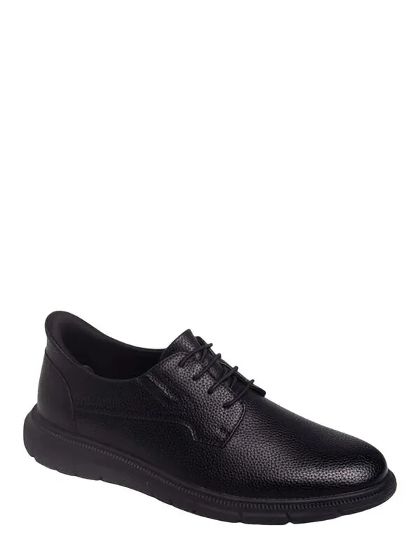 MARC JOSEPH NEW YORK Cloud Street Leather Plain Toe Oxford - Black Grainy Leather/black