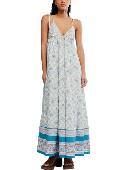 Free People Sorrento Stroll Printed Maxi Dress - Ivory Combo