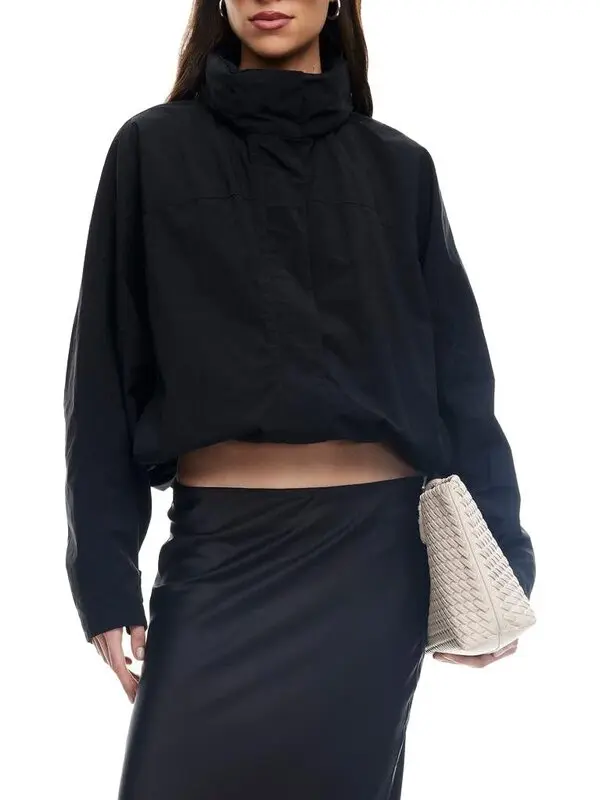 Lioness Shoreline Cotton Cropped Jacket - Noir