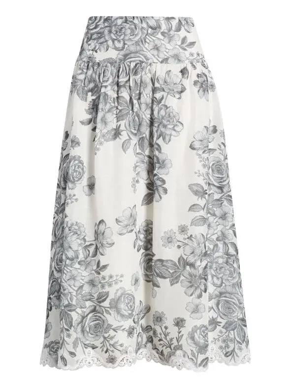 Kobi Halperin Lidia Maxi Skirt - Ivory Multi